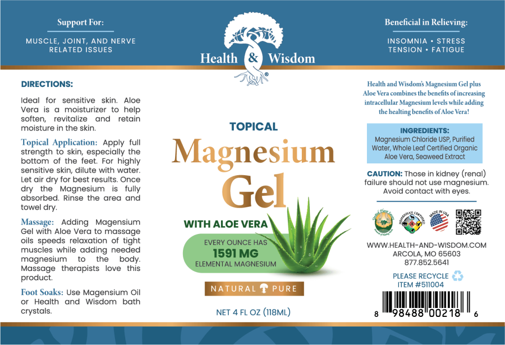 Magnesium Gel plus ALOE VERA - Cultured Food Life